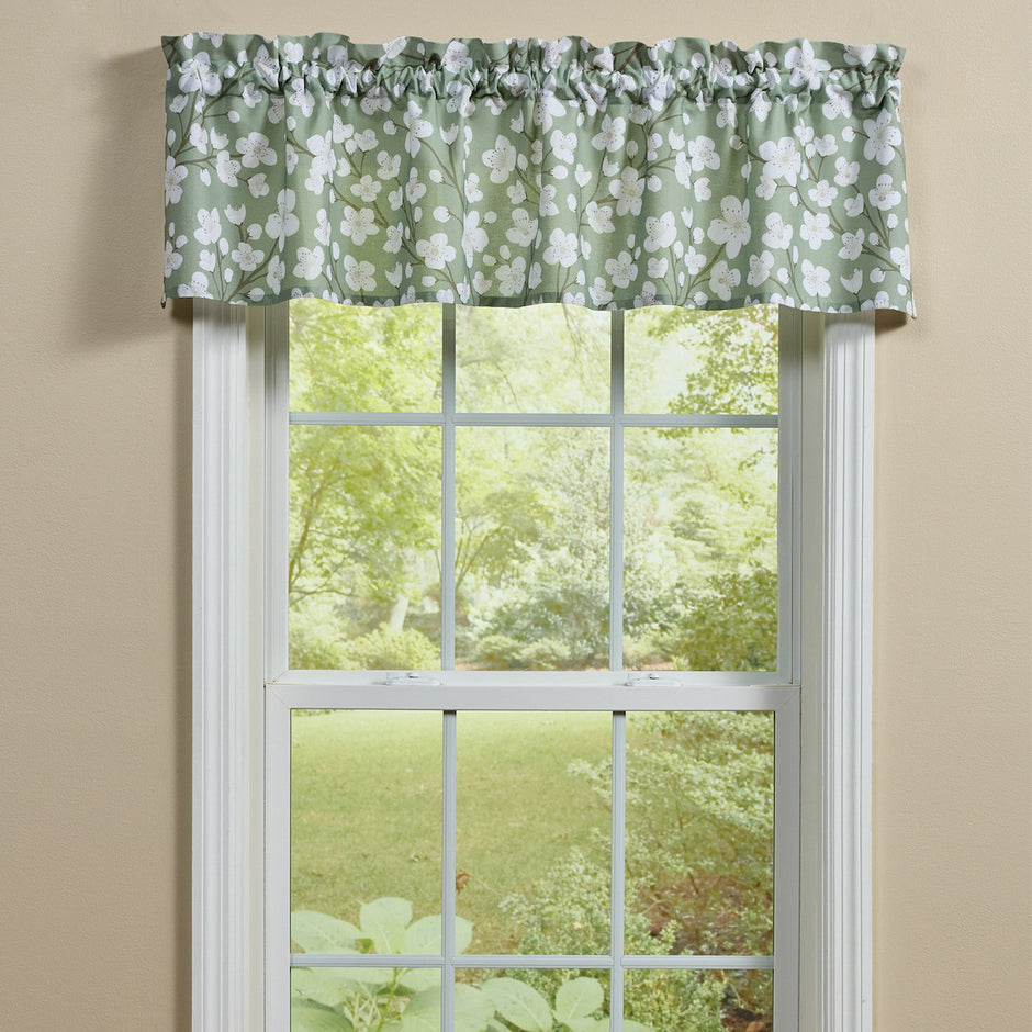 Cherry Blossom 100% Cotton Tailored Valance & Table Linens