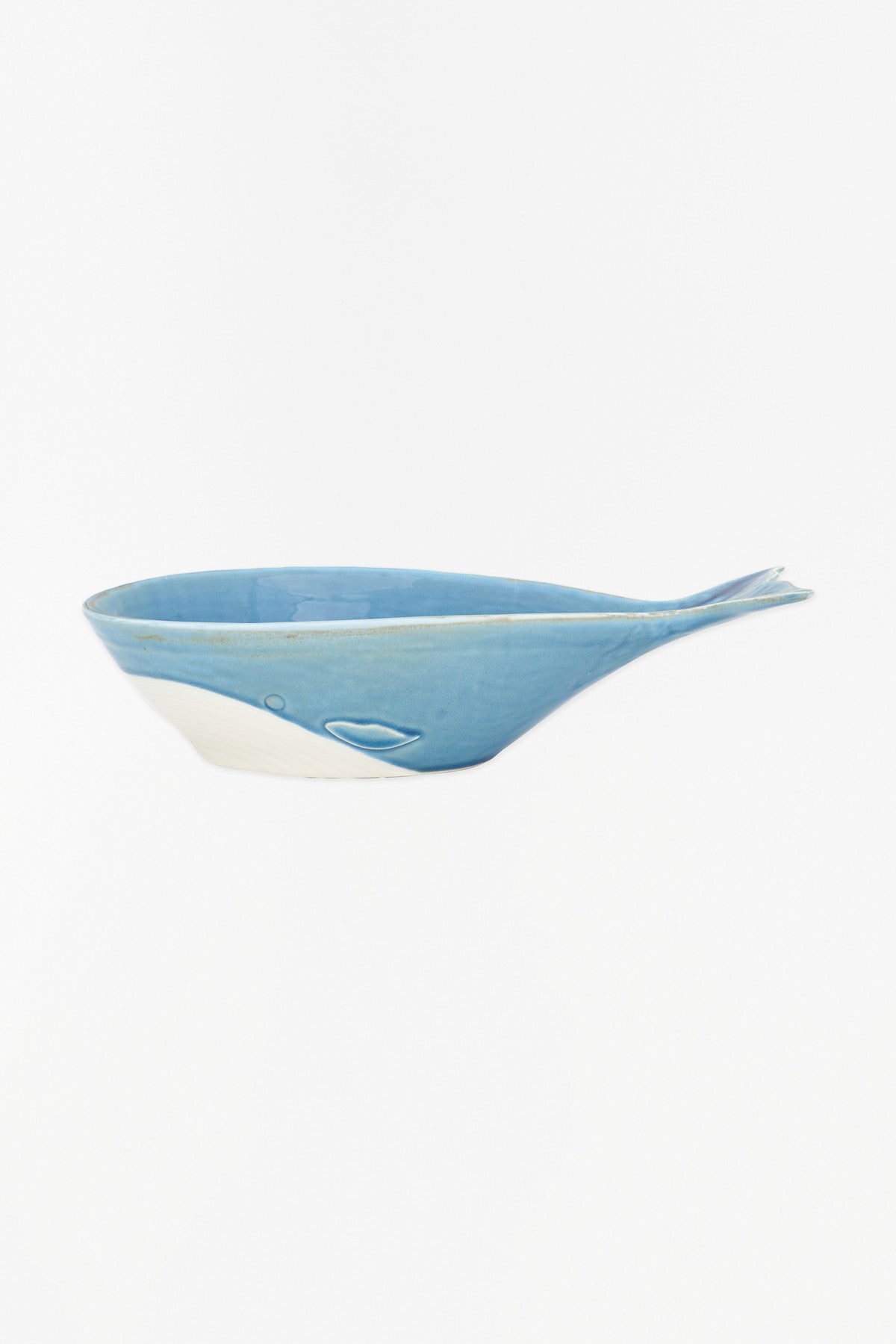 Blue Fish Glazed Porcelain Bowl