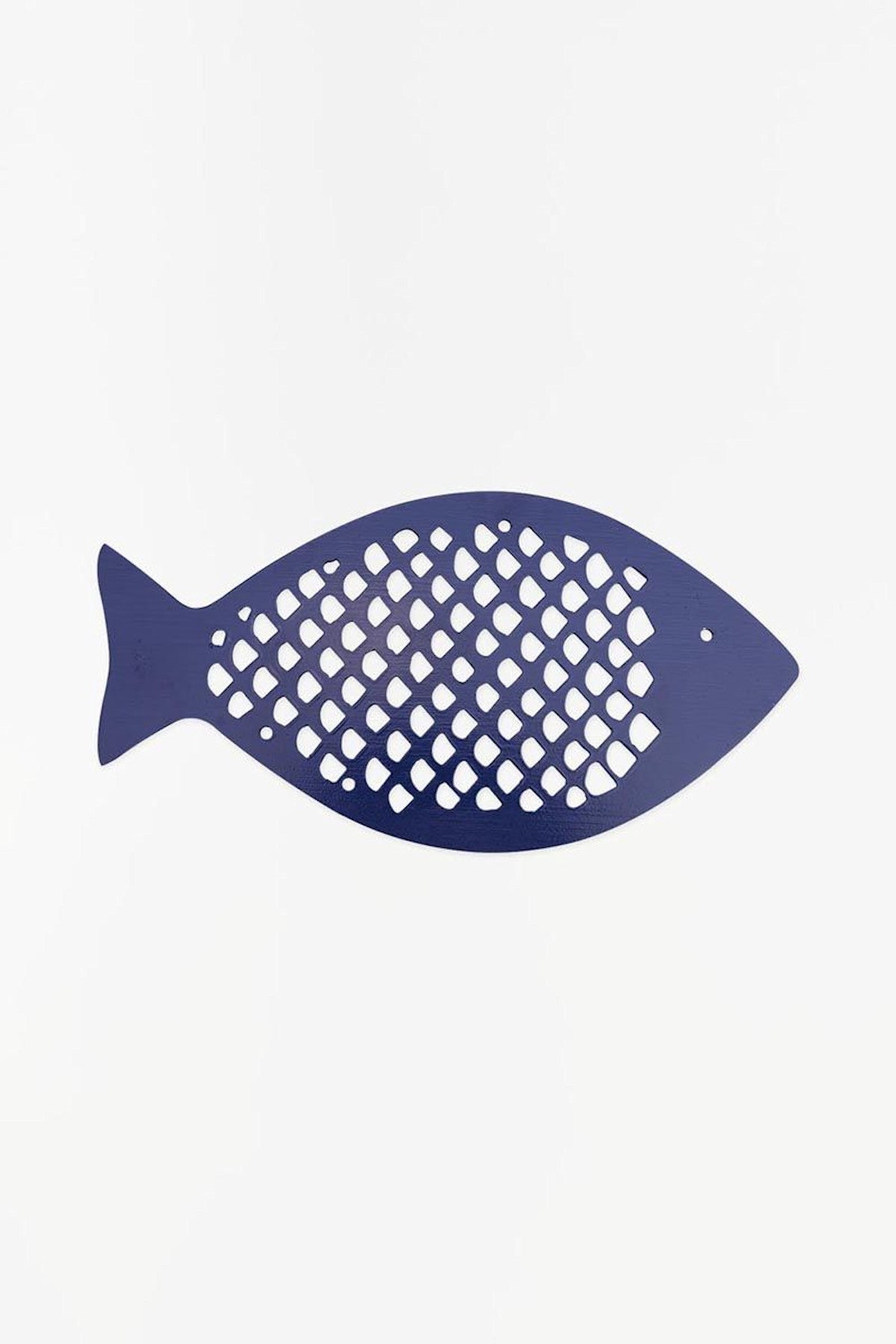 Metal Fish Trivet - Navy