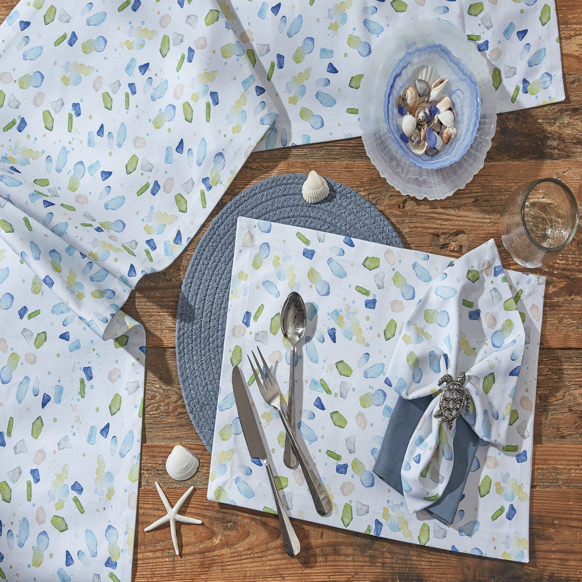 Sea Glass Table Runner 15" x 72"