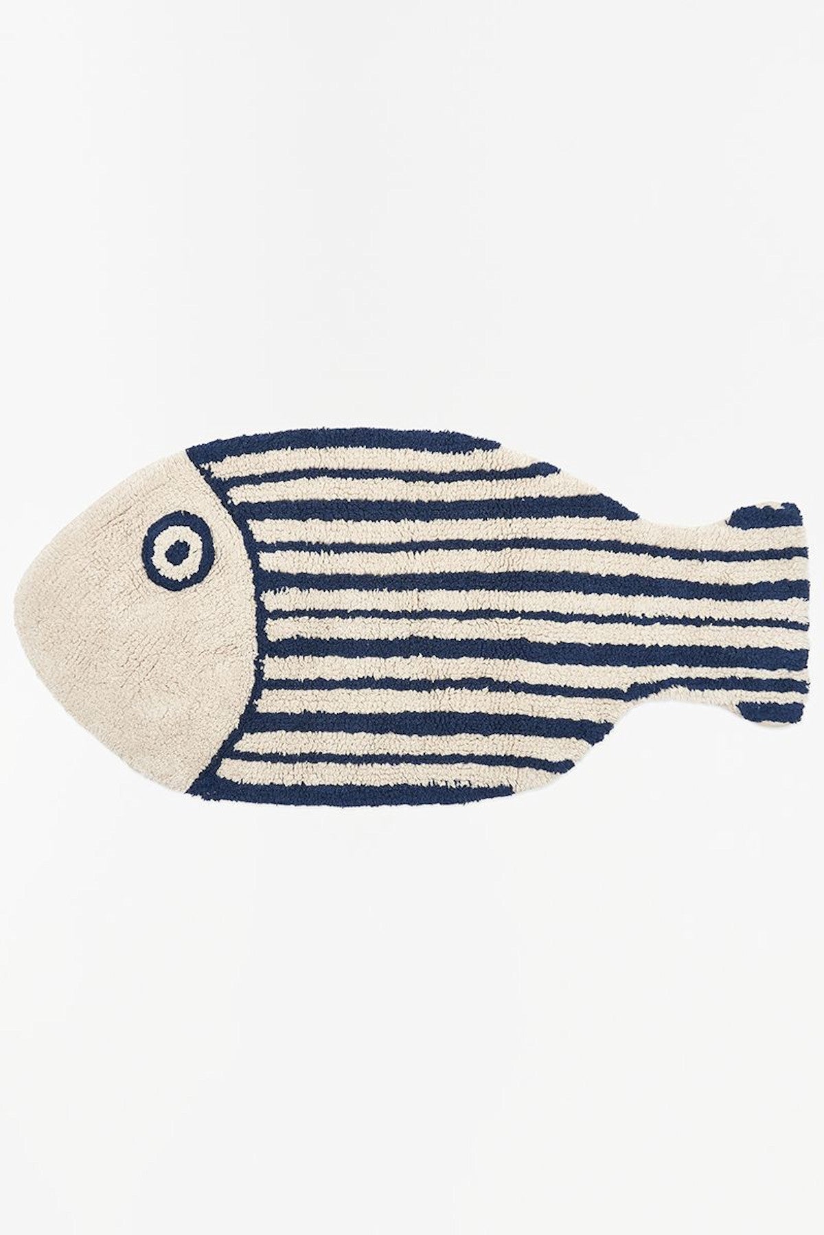 Blue Stripe Fish Bath Mat - 17" x 36"