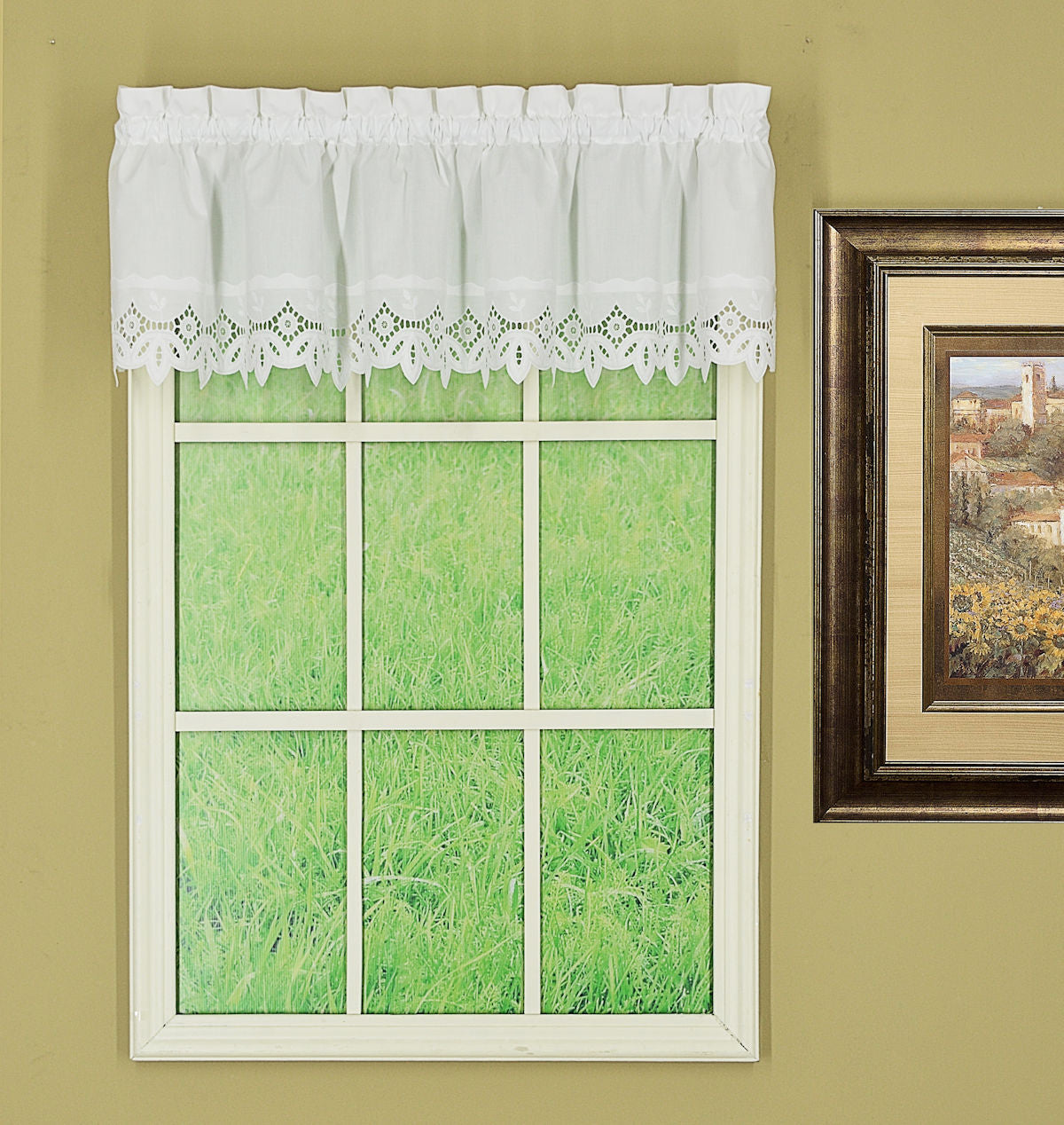 Heirloom Battenberg Lace Tier Curtain