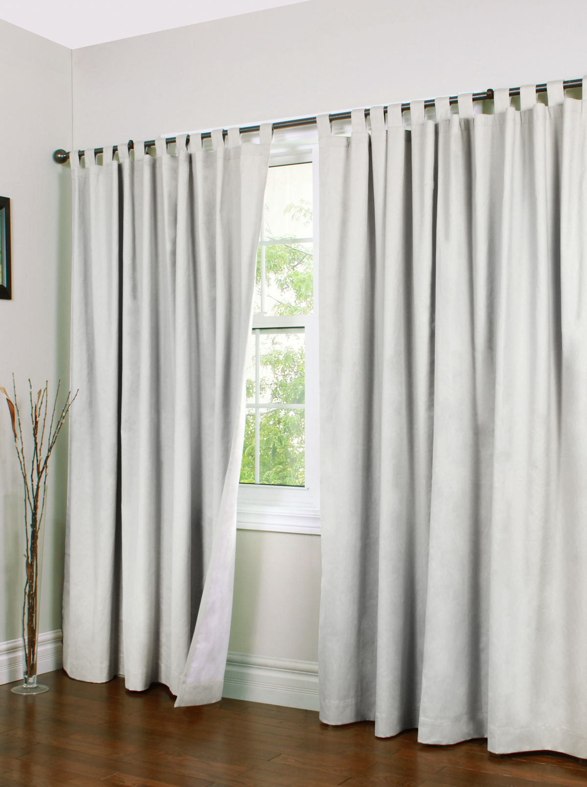 Weathermate Insulated Tab Curtain White
